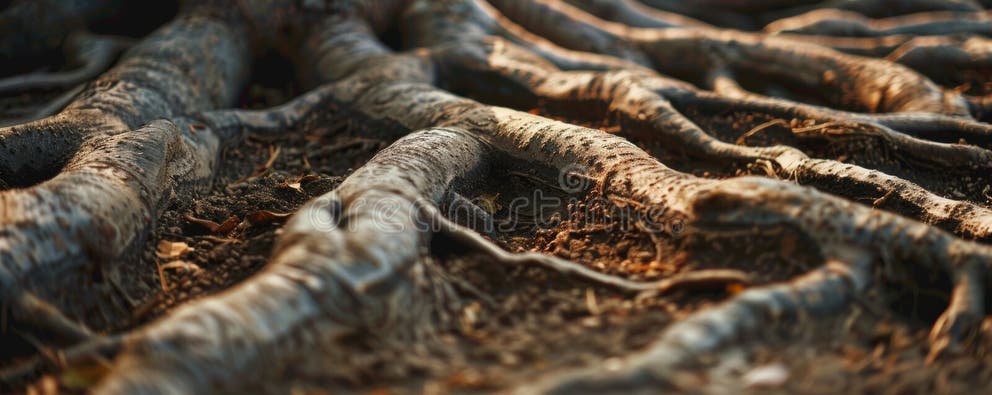 Close-up of Tree Roots in Soil Stock Image - Image of root, wilderness ...