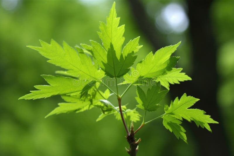 Close-up of Tree Sprouting Leaves, in Natural Setting Stock ...