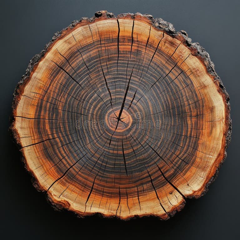 Close-up of a Tree Stump Cross-section with Visible Rings. Stock Image ...