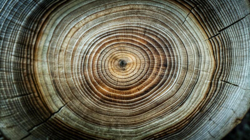 Tree Rings, Showing Annual Growth and Wooden Texture Stock Illustration ...