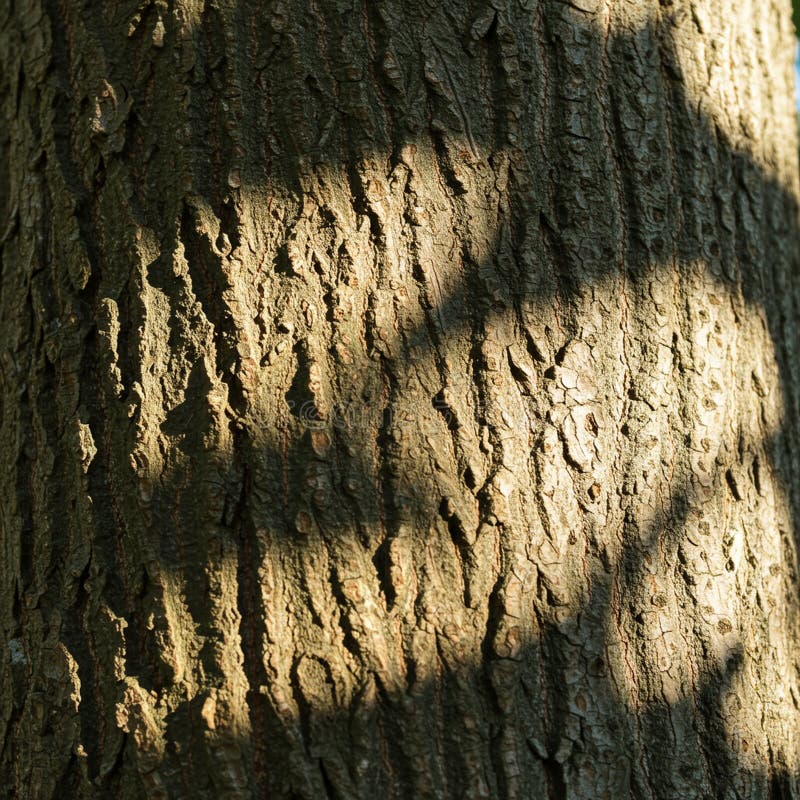 Close-up of a Tree Trunk Showcasing Rough, Textured Bark with Deep ...