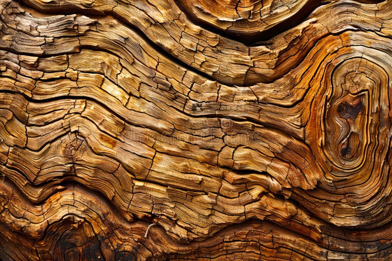 A Close Up of a Tree Trunk with Wavy Lines Stock Image - Image of ...