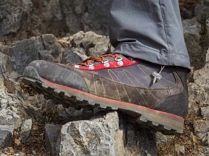 Trekking boot stock image. Image of hike, tourism, rock - 103304555