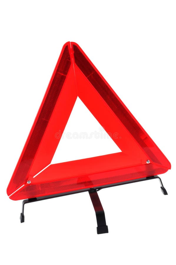Triangle Warning of a Car Breakdown Stock Image - Image of object ...