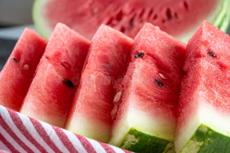Red Flesh Of Ripe Watermelon Stock Image - Image of close, fruit: 154700815