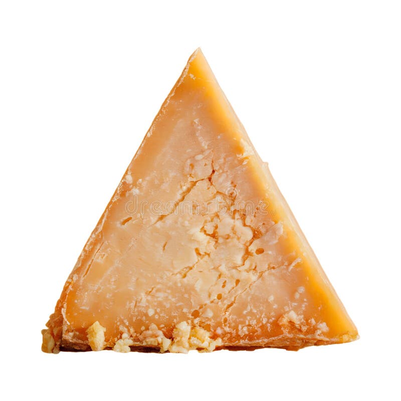 Close-up of a Triangular Wedge of Aged Cheese. Stock Illustration ...