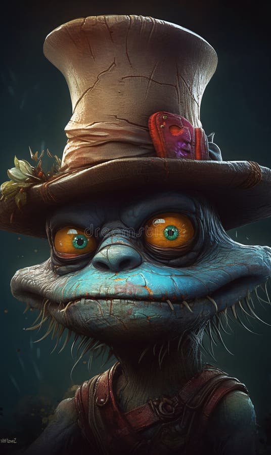 Close-up of a Troll Cartoon Character Wearing a Hat. AI Generated Stock ...