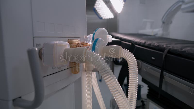 Close Up of Tubes of Life Support Machine in Operating Block Stock ...