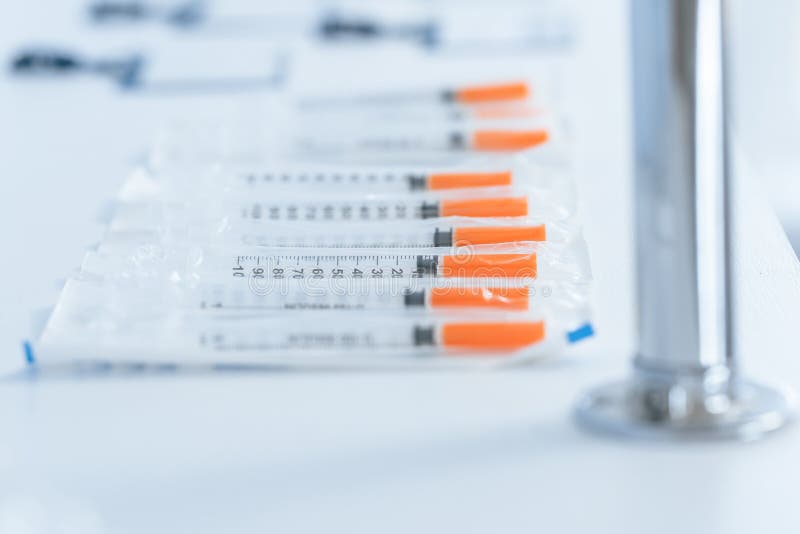 Close Up. Tubes with Test Results on the Lab Table Stock Image - Image ...