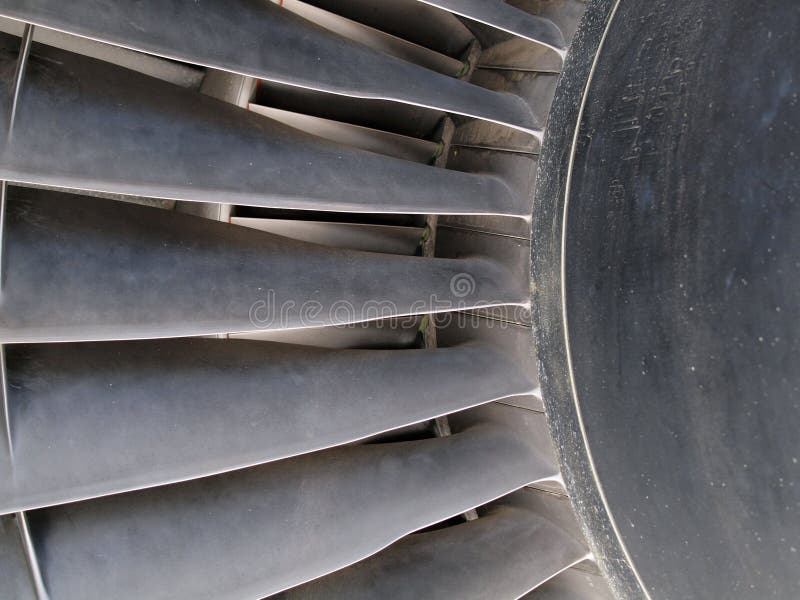 Close Up of Turbine and Blades of a Jet Engine Stock Image - Image of ...