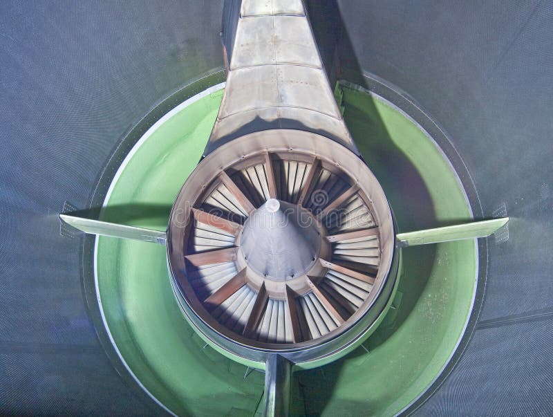 Close-up of Turbine End of Jet Engine Stock Image - Image of aviation ...