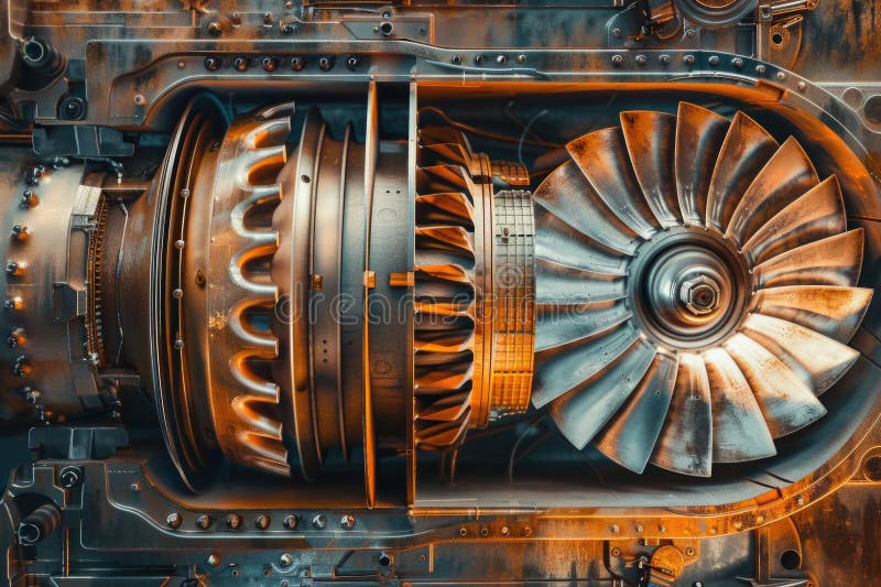 Close Up of a Turbine on a Train, Perfect for Transportation Industry ...