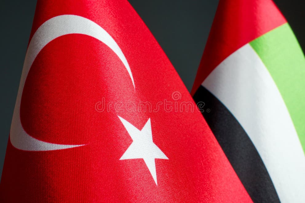 Close-up of Turkey and UAE Flags. Stock Photo - Image of economy, flags ...