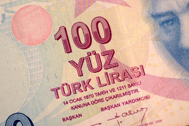 Close Up Turkish Lira Currency Note TRY Stock Image - Image of merkez ...