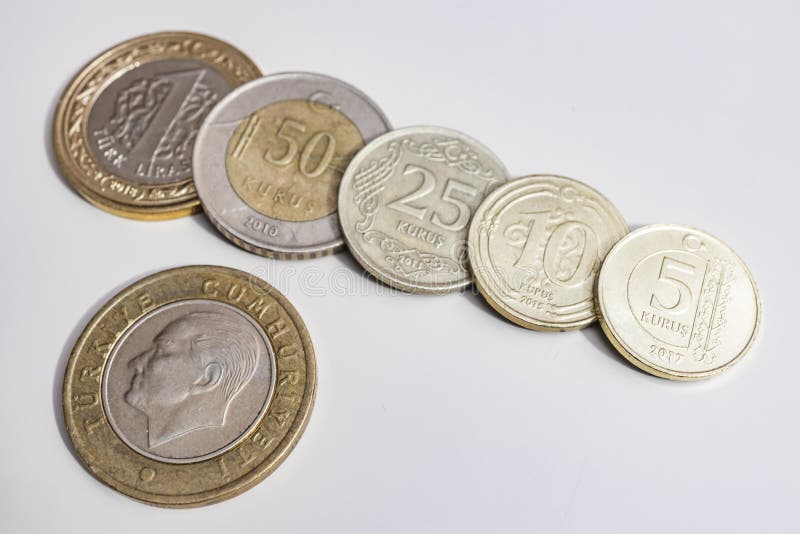 Close Up Coins in Metal Plate Stock Photo - Image of market, change ...