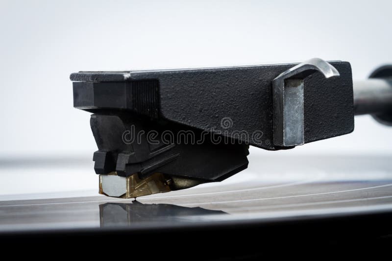Close Up of Turntable Needle on a Vinyl Stock Photo - Image of ...