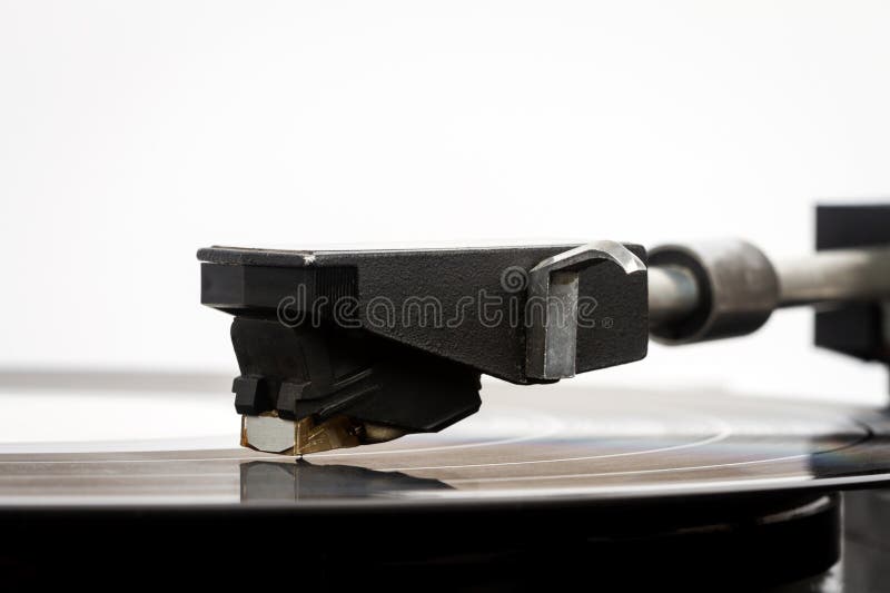 Close Up of Turntable Needle on a Vinyl Stock Image - Image of listen ...