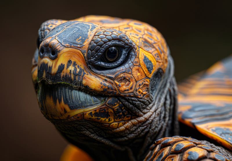 A Close-up of a Turtle with Its Head Raised, Showing the Unique ...
