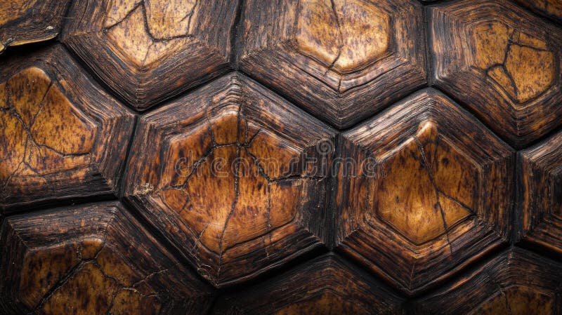 Close-up of a Turtle Shell S Patterned Texture Stock Illustration ...