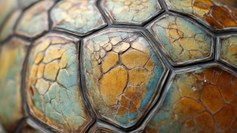 Close-up of a Turtle Shell S Textured Pattern Stock Illustration ...