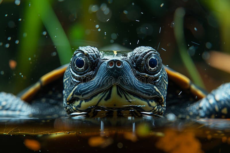 Close Up of a Turtle in the Water in the Amazon. Generative AI Stock ...