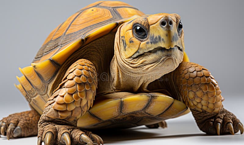 Close Up of Turtle on White Surface Stock Photo - Image of surface ...