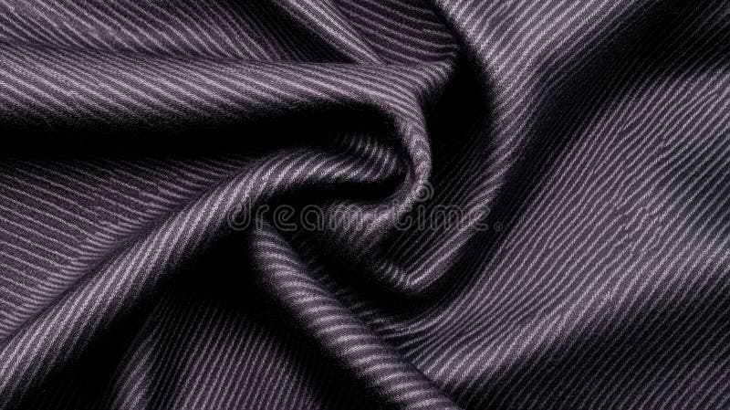 Close-up of Twisted Gray Pinstripe Fabric with Textured Details Stock ...