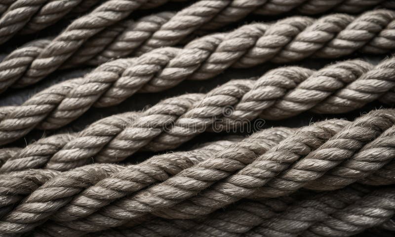 Close-Up of Twisted Marine Rope Stock Image - Image of sailing, texture ...