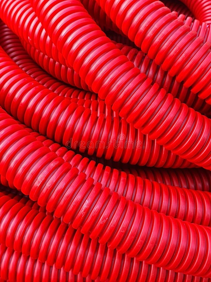 Close Up of Twisted Plastic Red Tubes Stock Photo - Image of loop ...
