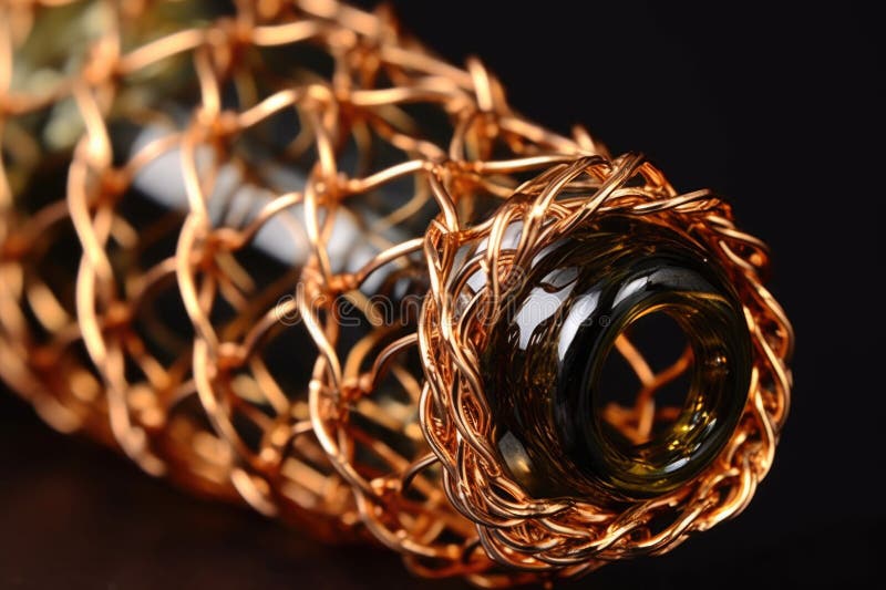 Close-up of Twisting Champagne Bottle Wire Cage Stock Image - Image of ...