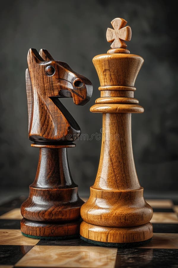 Close Up of Two Chess Pieces on a Chess Board. Suitable for Strategy ...