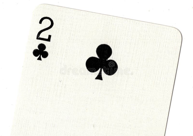 Close Up of a Two of Clubs Playing Card. Stock Illustration ...