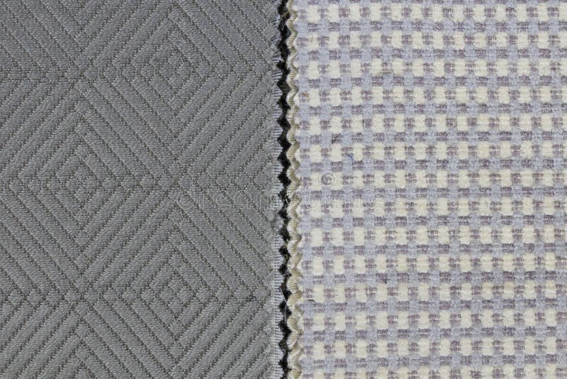 Close Up of Two Fabric Design Patterns Stock Image - Image of brown ...