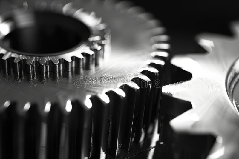 Close Up of Two Gears on a Table. Suitable for Industrial Concepts ...