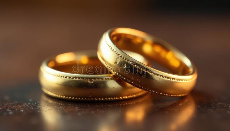 Close Up of Two Gold Wedding Bands Intertwined , Wedding, Gold ...