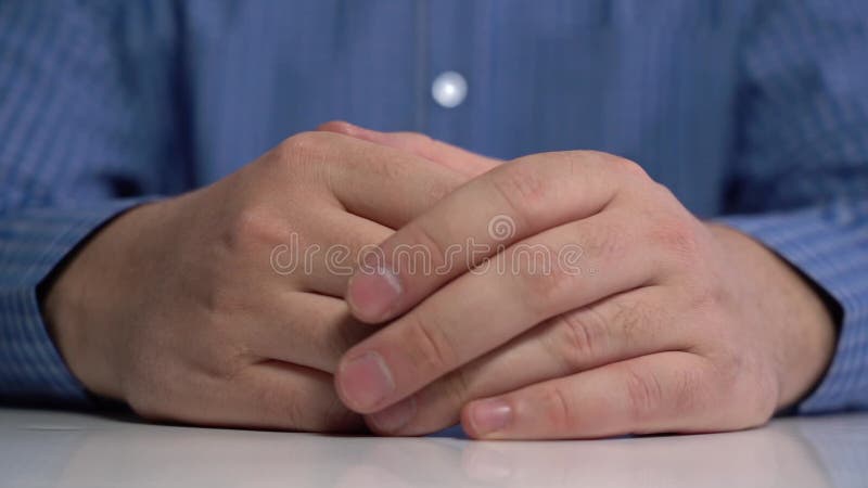 Close-up of Two Hands Folded with Fingers Stock Footage - Video of ...
