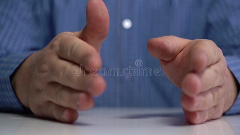Close-up of Two Hands Folded with Fingers Stock Video - Video of ...