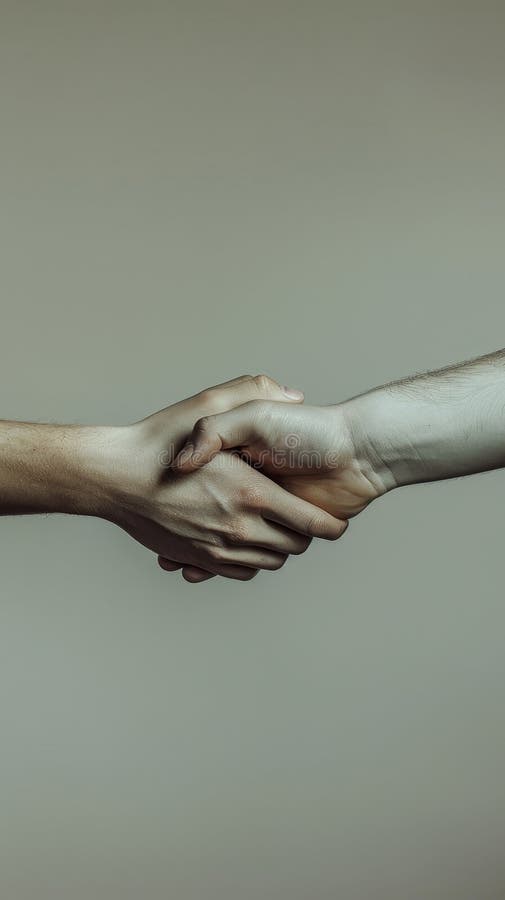 Close-up of Two Hands in a Handshake, Symbolizing Cooperation, Mutual ...