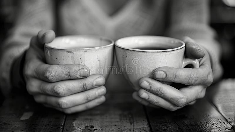 Two Cups of Warmth stock illustration. Illustration of drink - 326189201