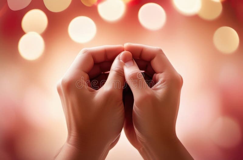 Close Up of Two Hands Making a Heart at 3-12-2024 Stock Illustration ...