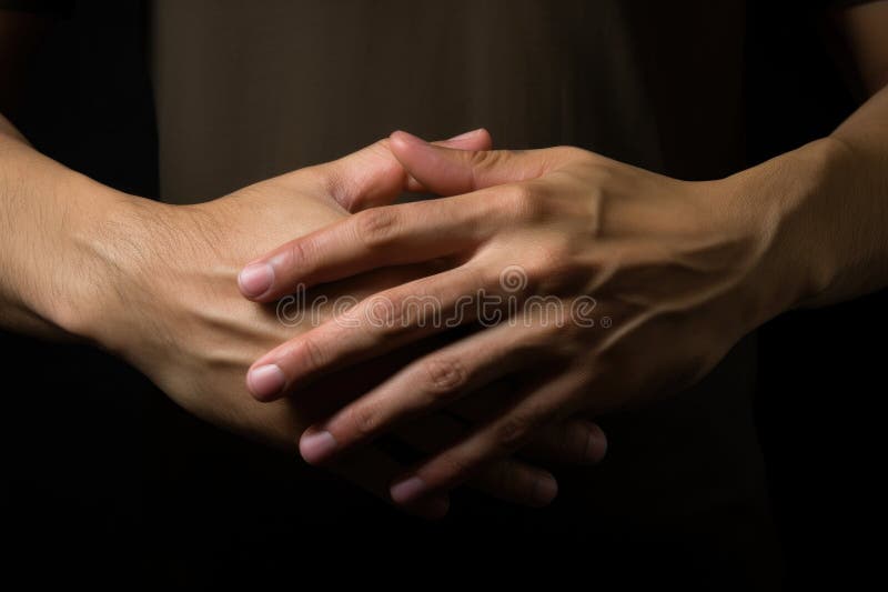 Close-up of Two Hands Performing Wing Chun Sticky Hands Drill Stock ...