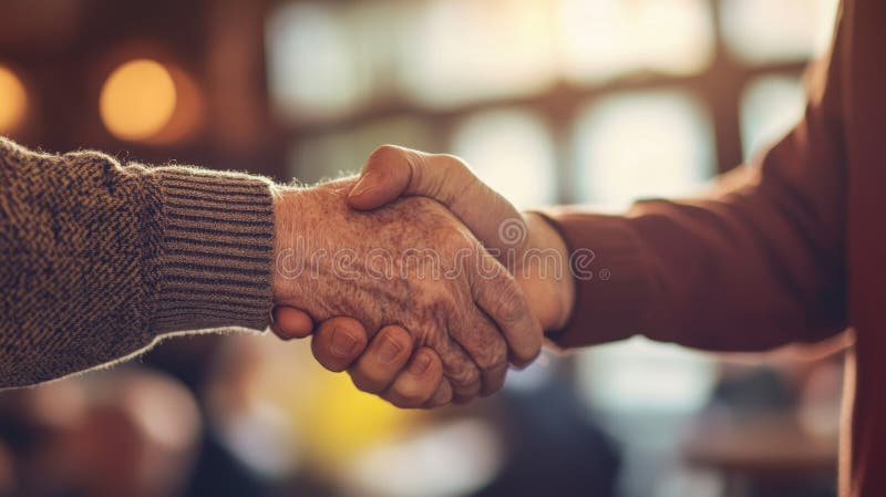 A Close-up of Two Hands Shaking, Representing Trust, Respect ...