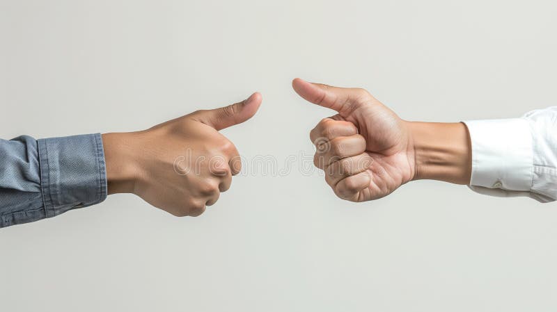Two Hands Giving Thumbs Up Side by Side Stock Illustration ...