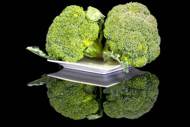 Close Up of Two Heads of Broccoli Stock Photo - Image of edible, fruit ...