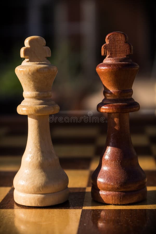 A Close Up of the Two King Chess Pieces Stock Photo - Image of empty ...