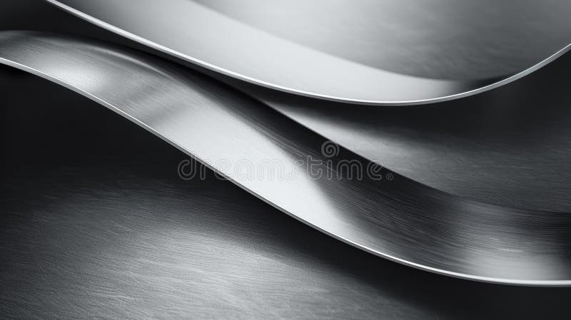 A Close Up of Two Metal Plates with Curved Edges, AI Stock Image ...