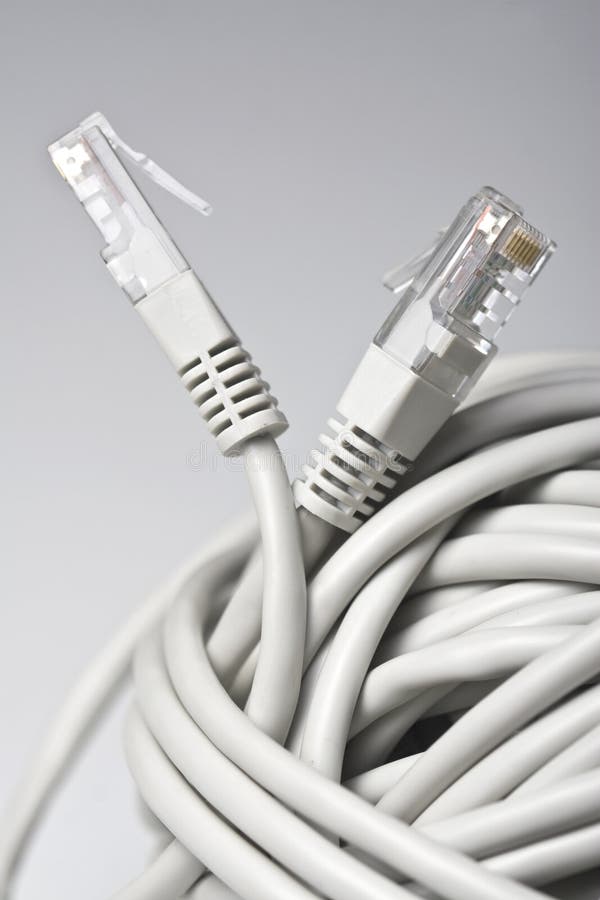 Close Up of Two Network Cable Sockets Stock Photo - Image of cable ...