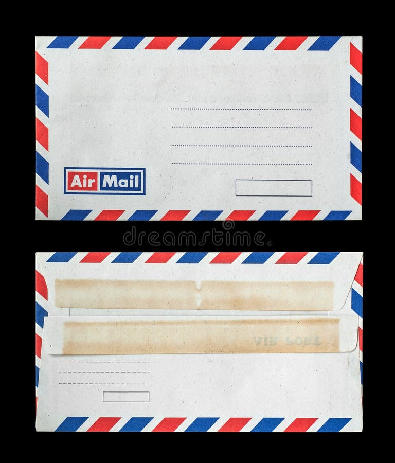 Close-up of Two Old Envelopes on Black Stock Photo - Image of ...