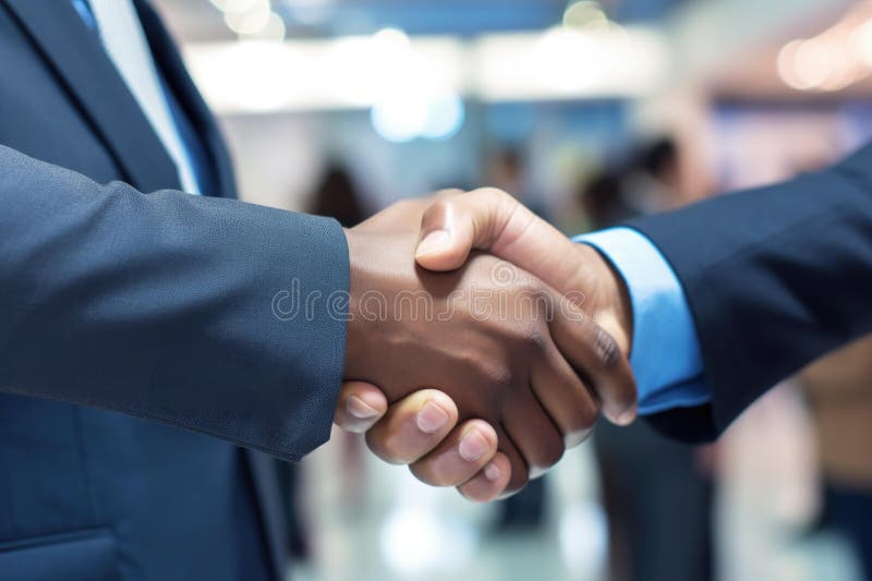 A Close Up of Two People Shaking Hands Stock Illustration ...