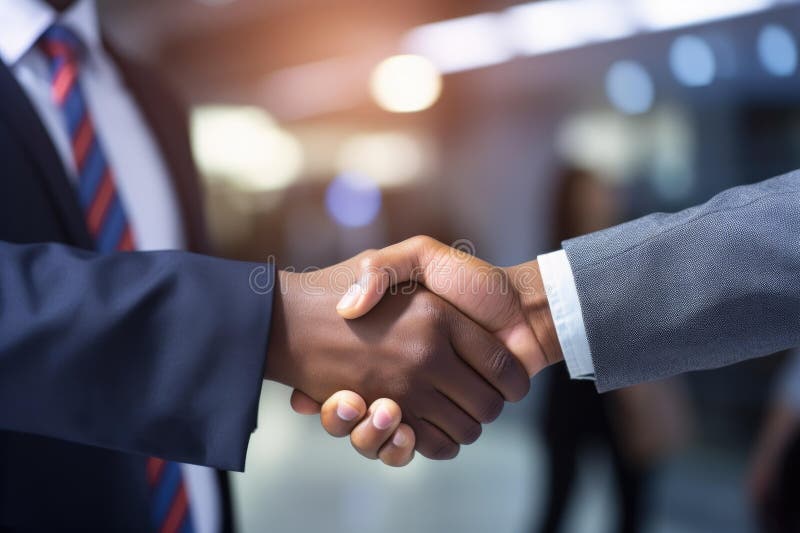 A Close Up of Two People Shaking Hands Stock Illustration ...